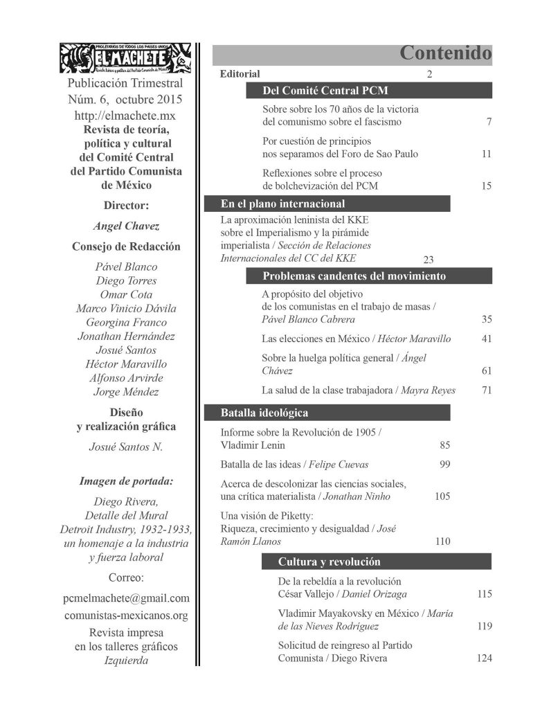 Ya está lista la revista El machete no.6 – El Machete
